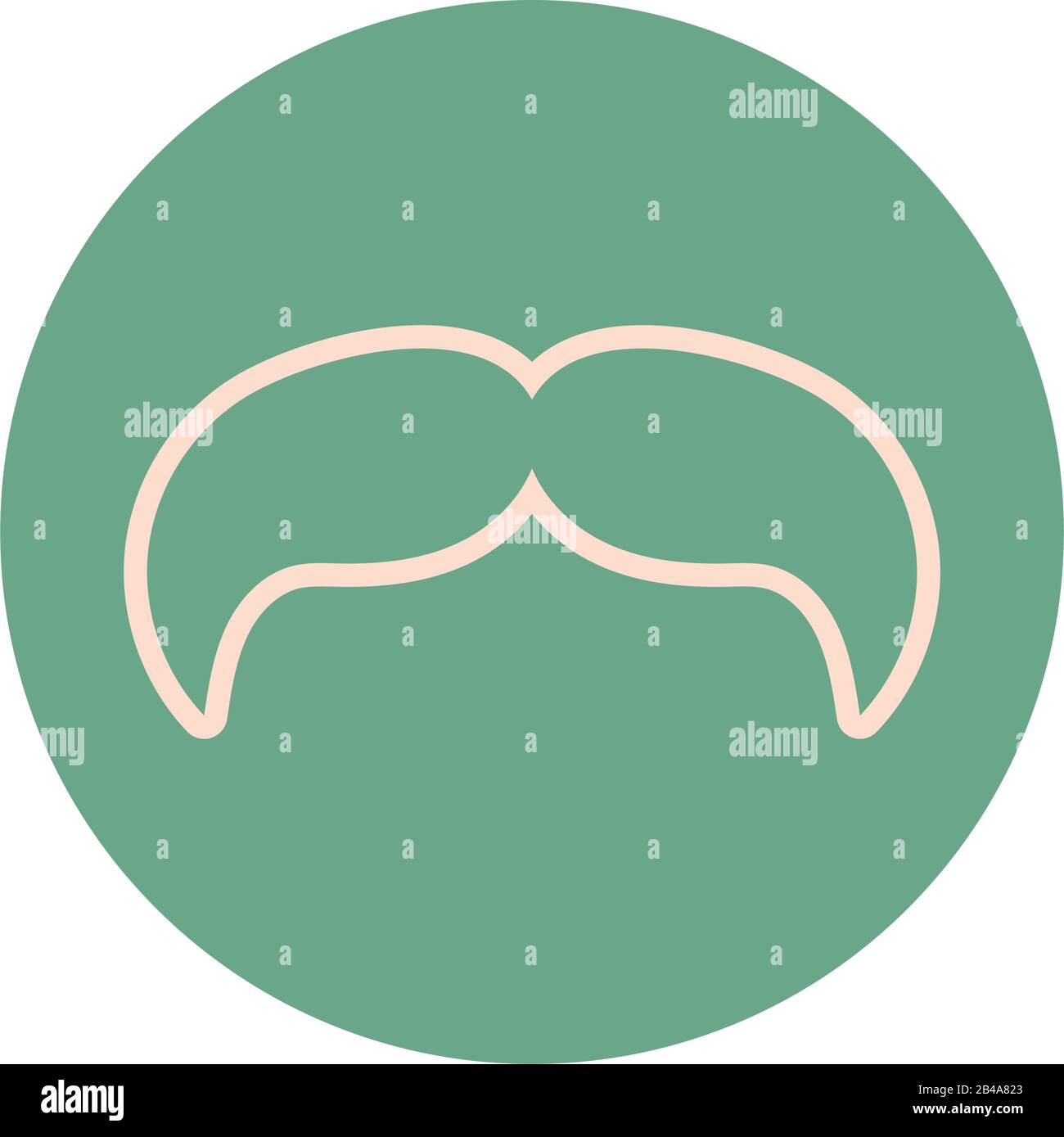 mustache vintage trend hipster block and line Stock Vector Image & Art ...