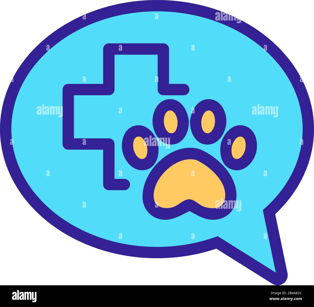 pet clinic Icon vector. Isolated contour symbol illustration Stock ...