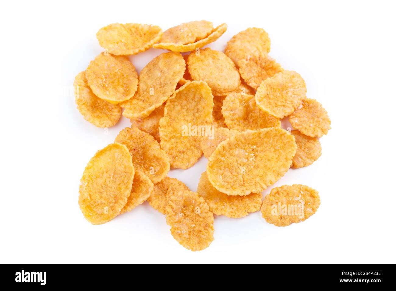 Corn flakes assortment isolated on white background Stock Photo - Alamy