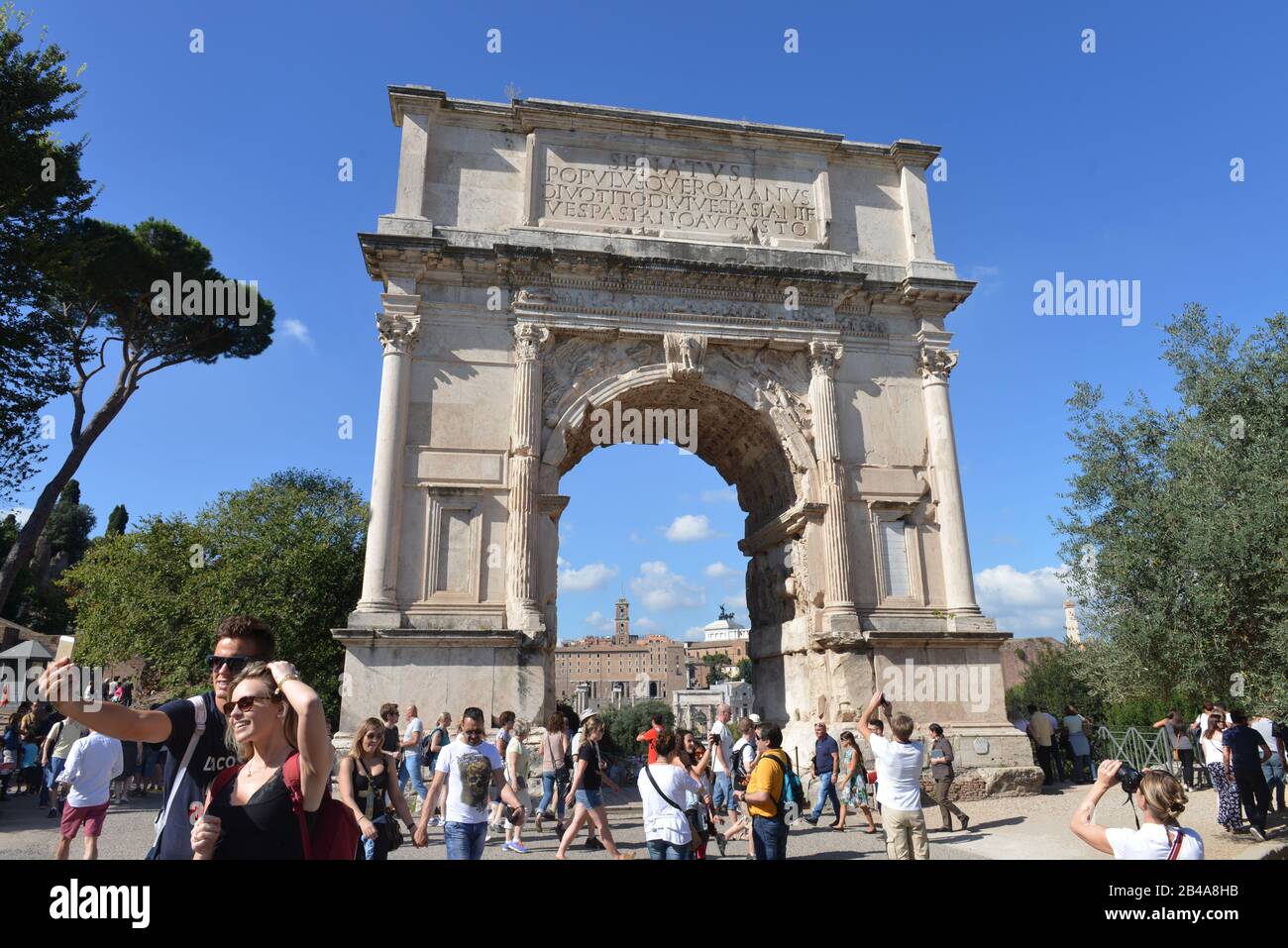 Titusbogen, Forum Romanum, Rom, Italien Stock Photo - Alamy