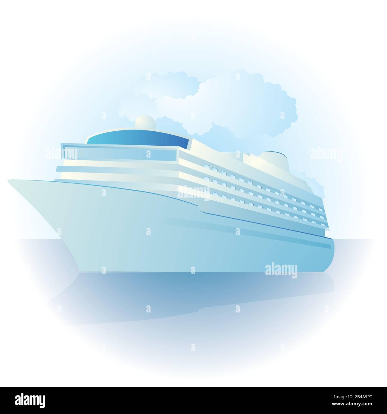 Illustration of cruiser, with nice background vector Stock Vector Image ...