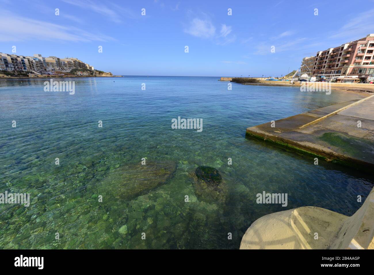 Marsalforn harbour in Malta Stock Photo - Alamy