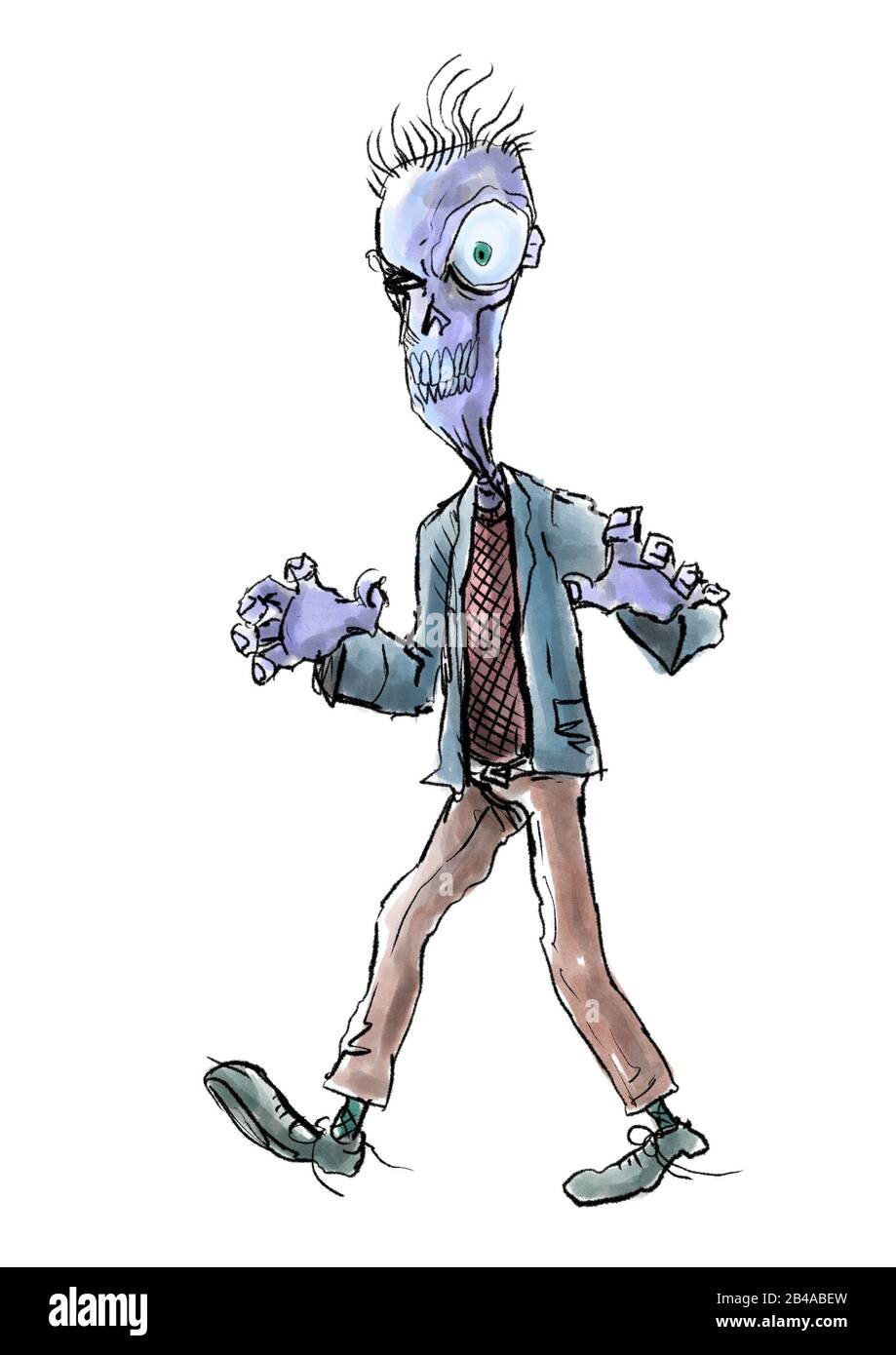 Creeping Zombie illustration Stock Photo - Alamy