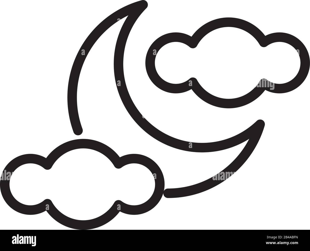 Full moon line cloud Cut Out Stock Images & Pictures - Alamy