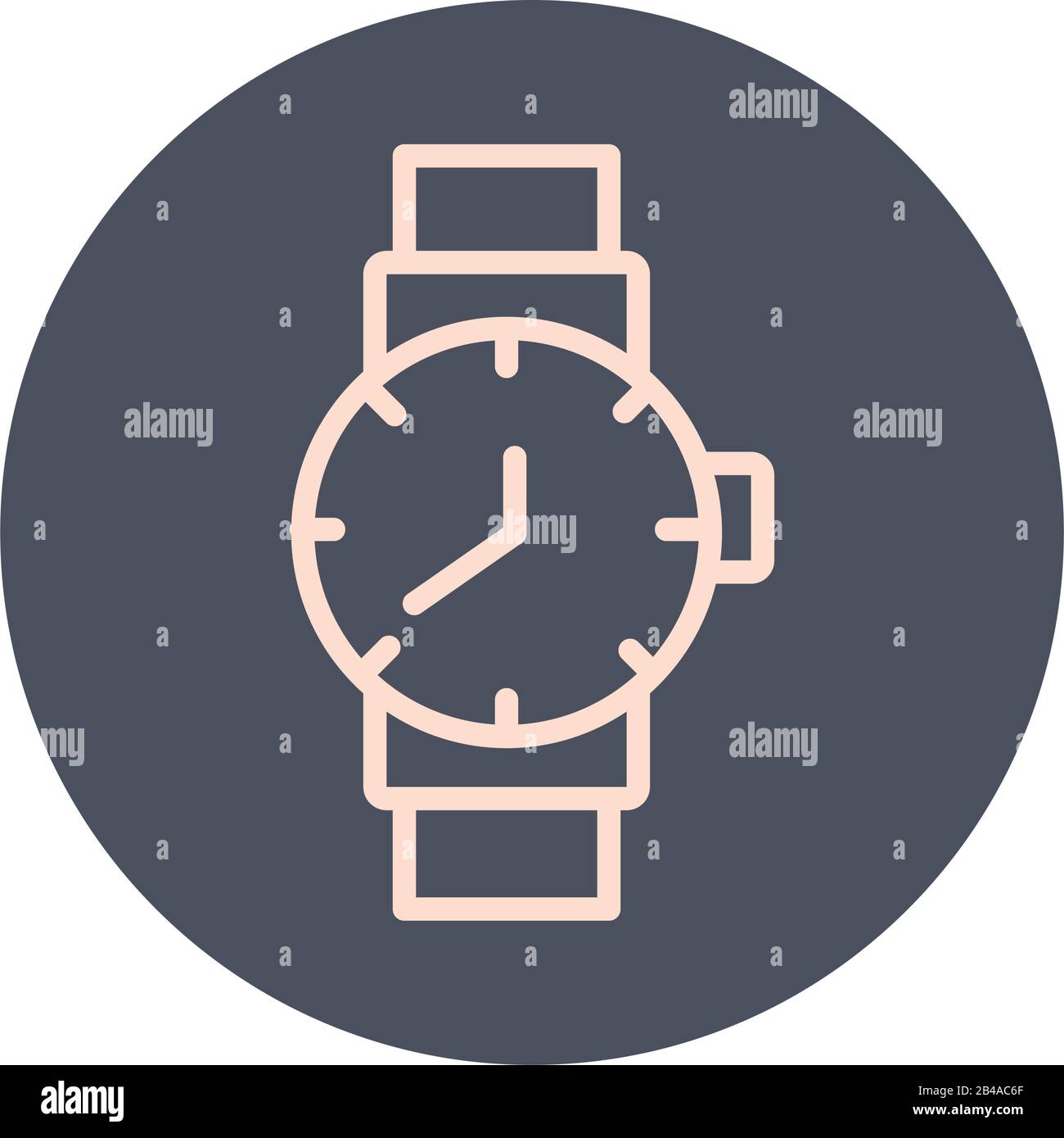 wristle clock watch block and line icon Stock Vector Image & Art - Alamy