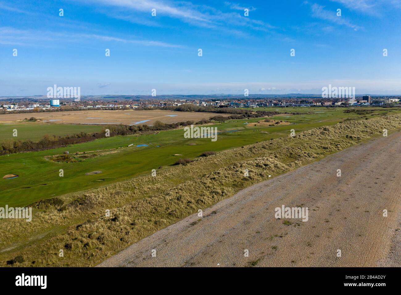 Aerial view littlehampton sussex hi-res stock photography and images ...