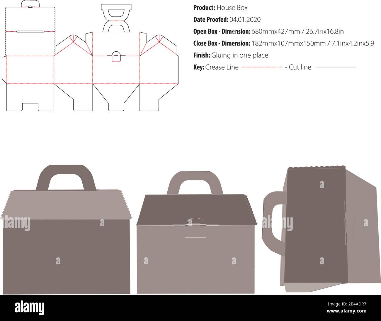 House box packing die cut vector Stock Vector Image & Art - Alamy