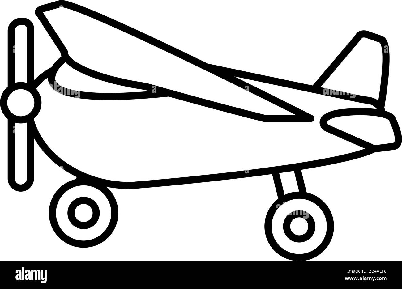 toy plane on white background, baby toys vector illustration design ...