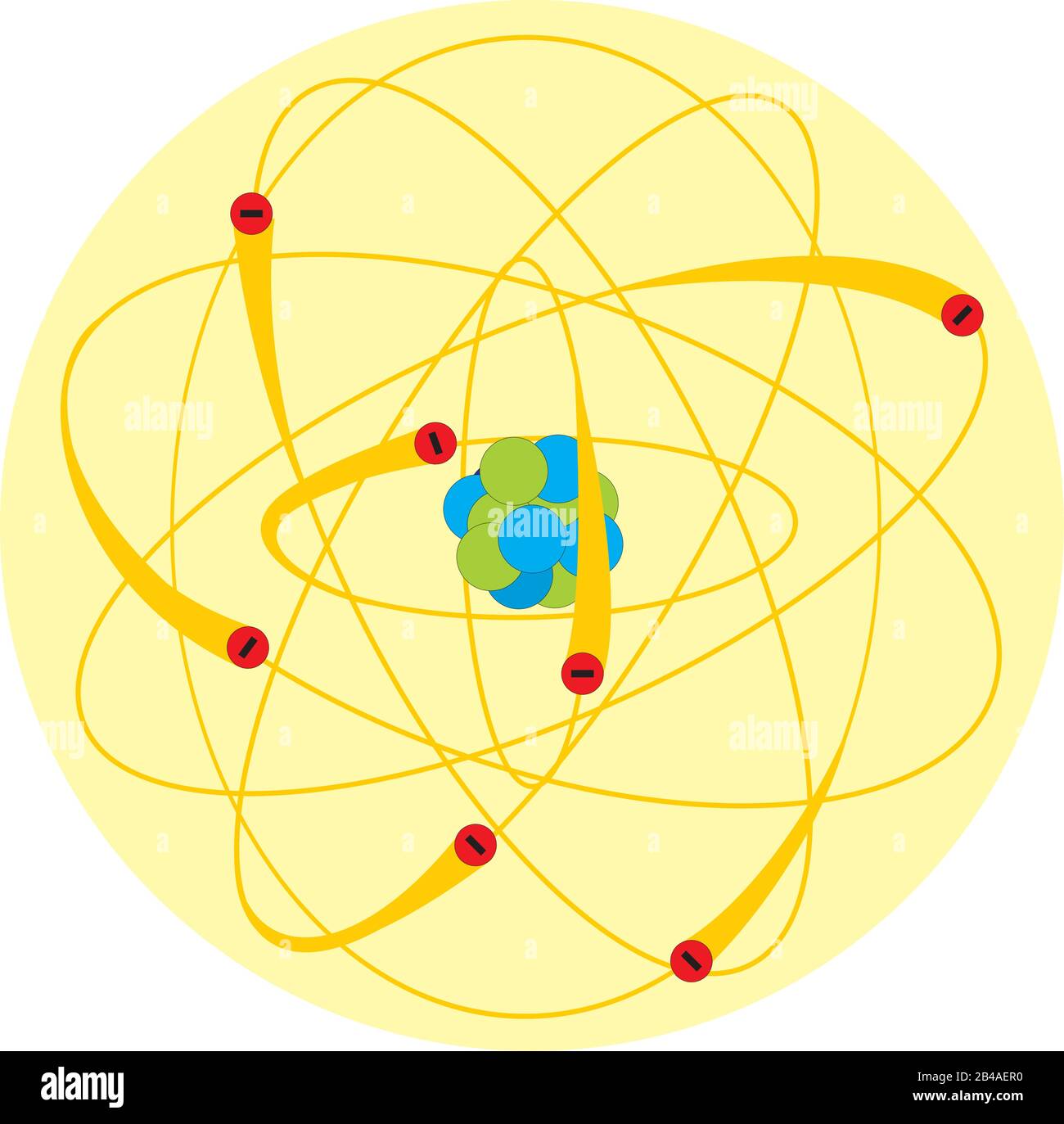 Illustration of atom, with white background vector Stock Vector Image ...