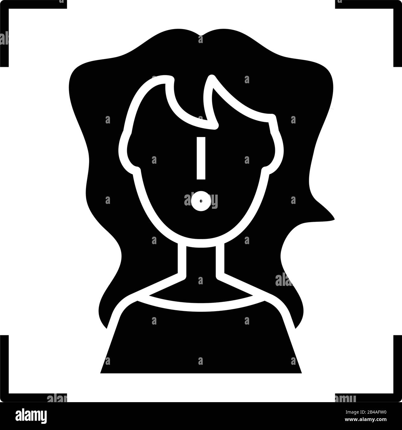 Skeptic mind black icon, concept illustration, vector flat symbol ...