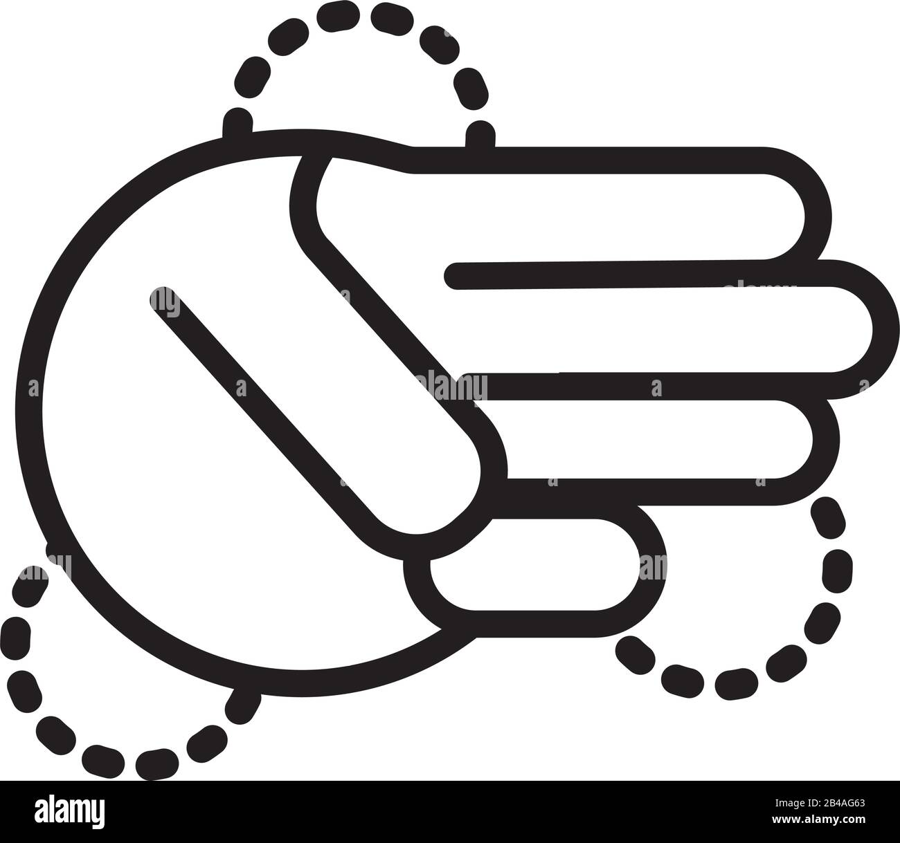 three hand signal line style Stock Vector Image & Art - Alamy