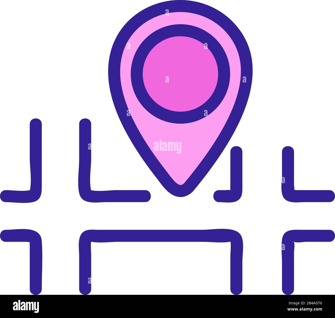 Marker pointer icon vector. Isolated contour symbol illustration Stock ...