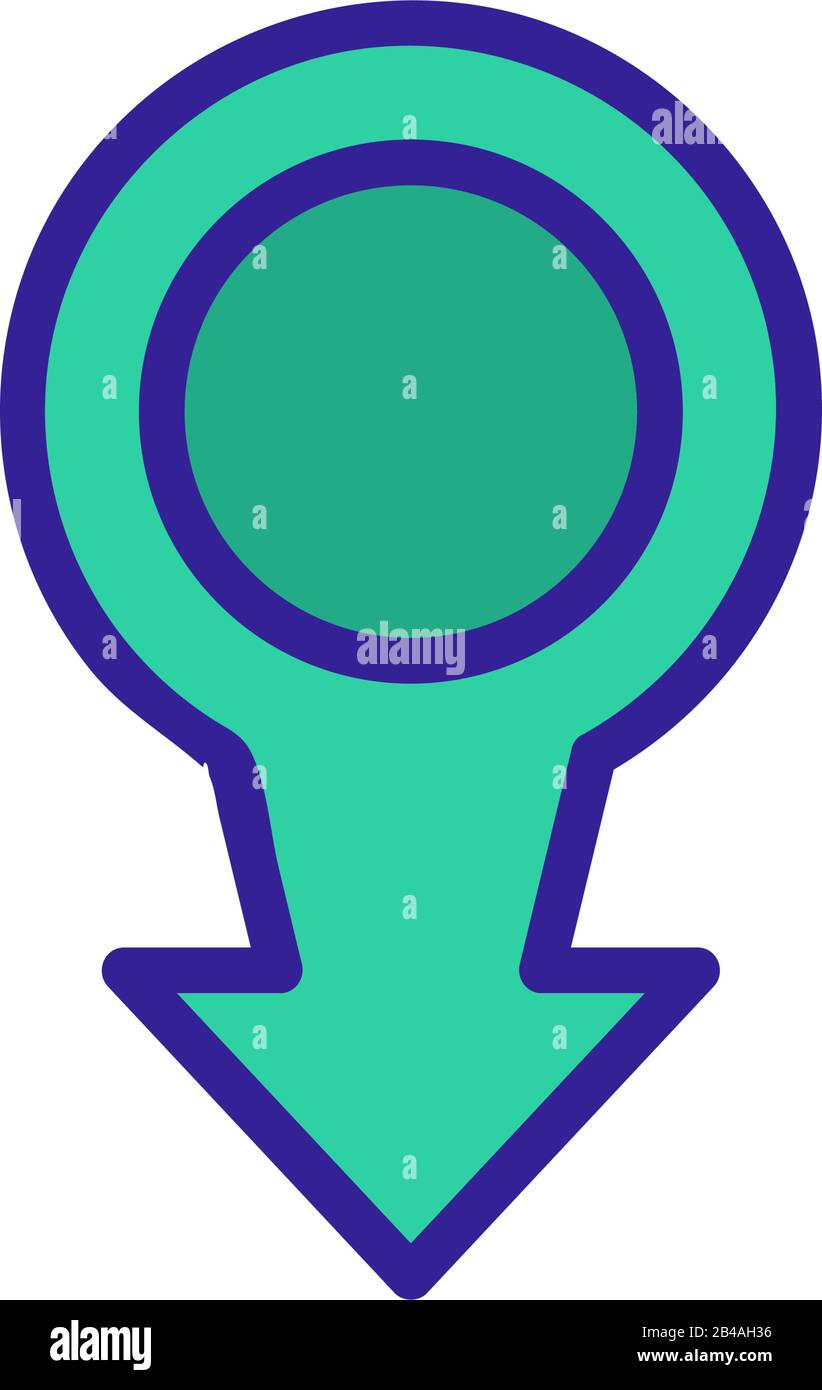 Marker pointer icon vector. Isolated contour symbol illustration Stock ...