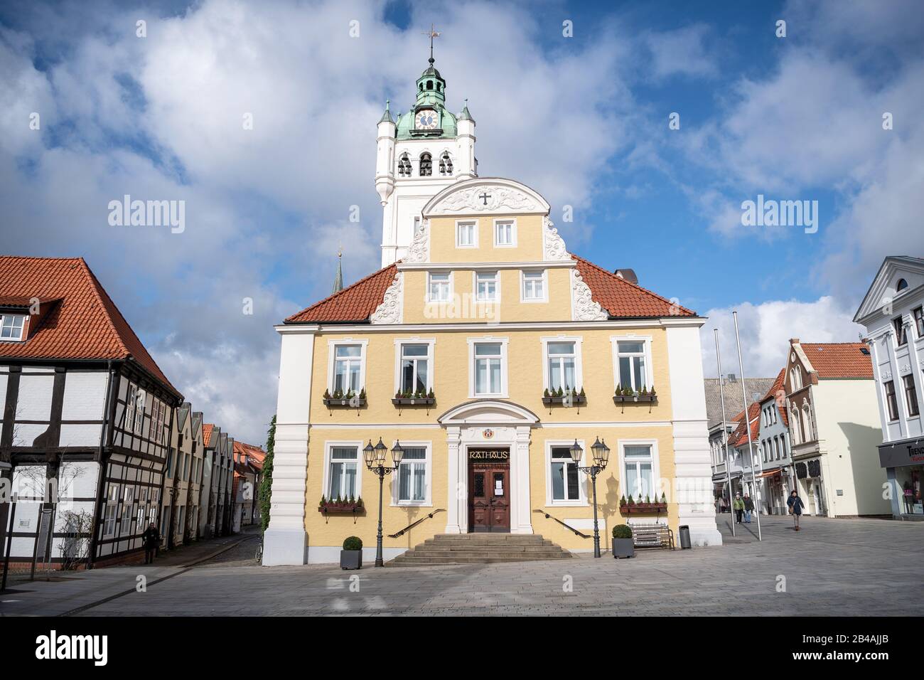 Verden, Germany. 26th Feb, 2020. Verden City Hall. Credit: Sina Schuldt ...