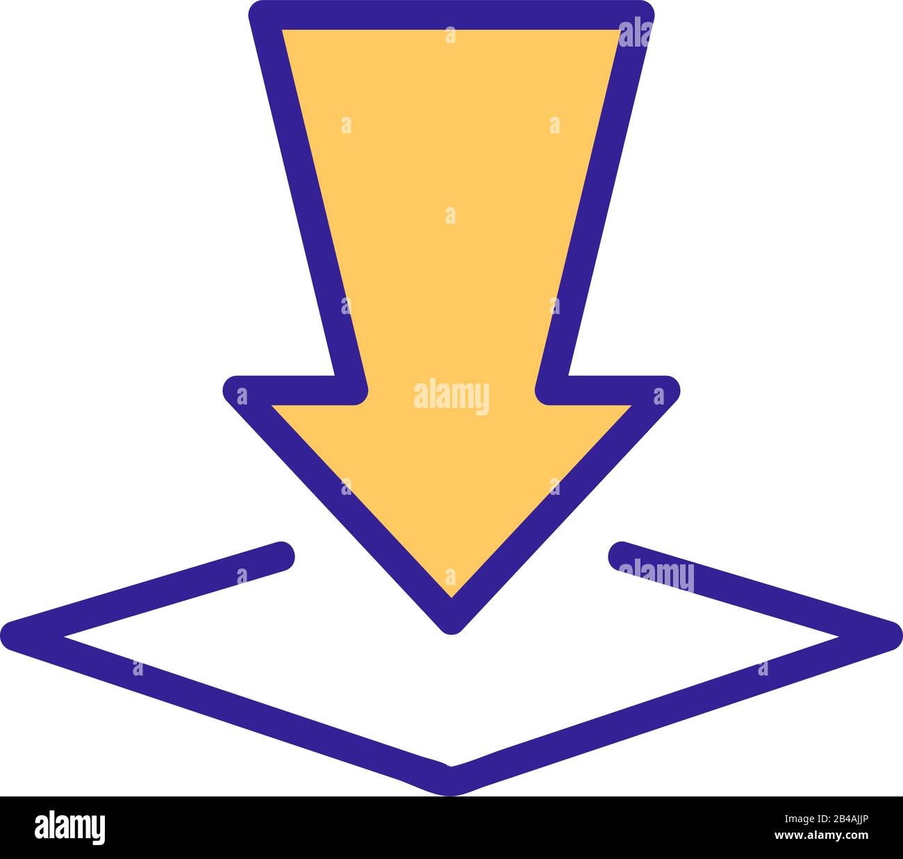 Marker pointer icon vector. Isolated contour symbol illustration Stock ...