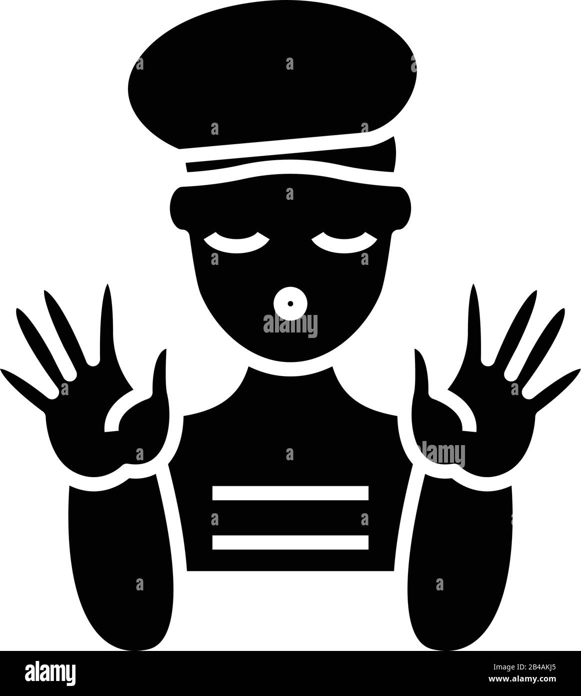 Shef black icon, concept illustration, vector flat symbol, glyph sign ...