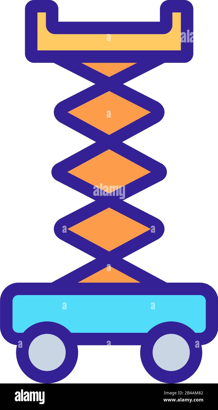 Mechanical jack icon vector. Isolated contour symbol illustration Stock ...