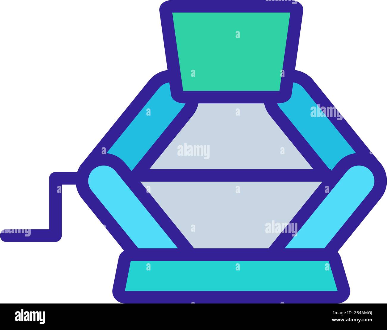 Mechanical jack icon vector. Isolated contour symbol illustration Stock ...