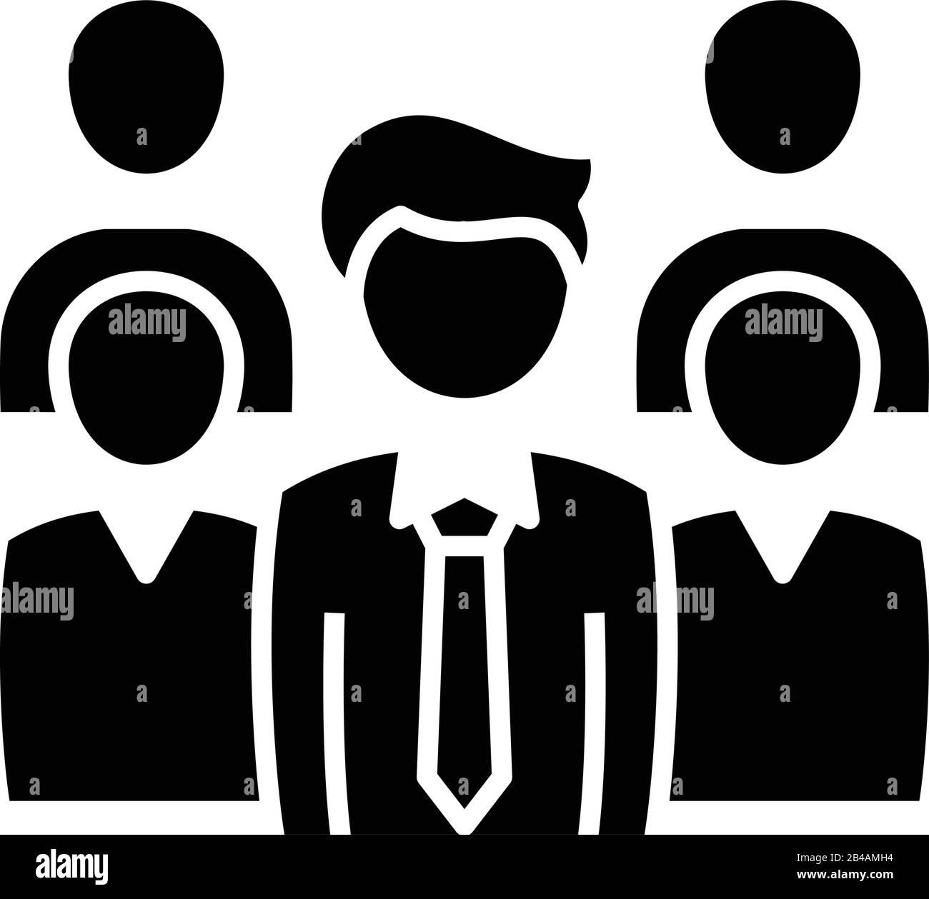 Staff photo black icon, concept illustration, vector flat symbol, glyph ...