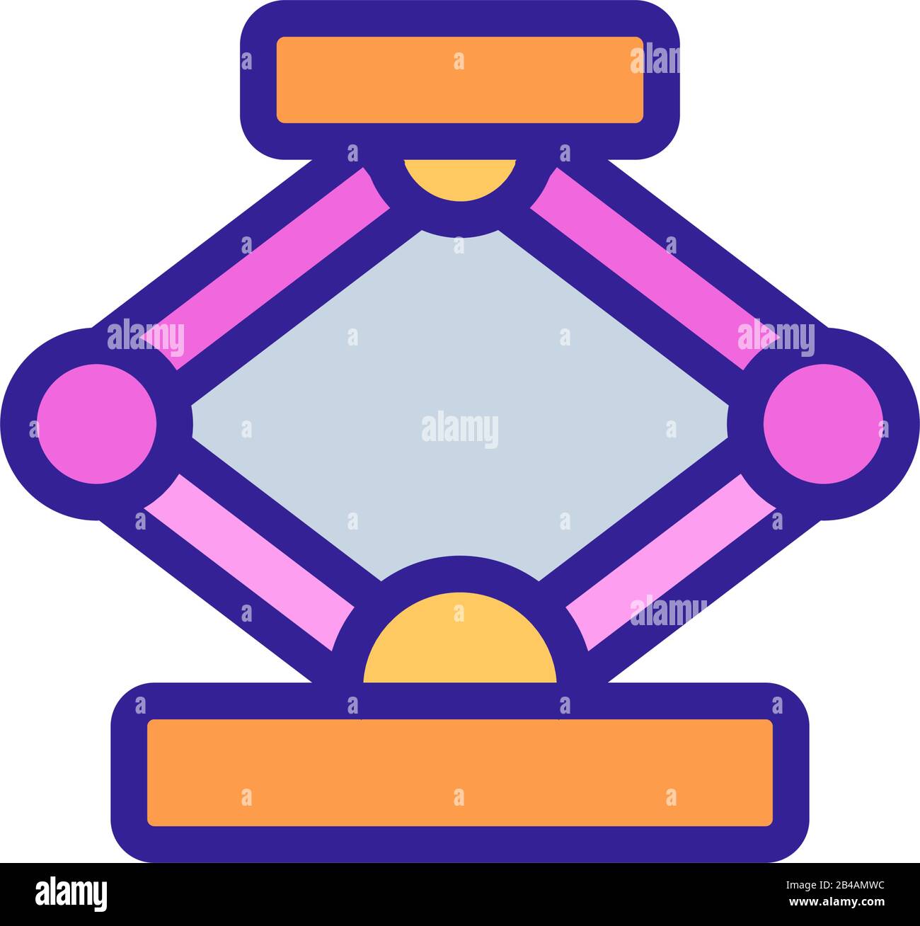 Mechanical jack icon vector. Isolated contour symbol illustration Stock ...