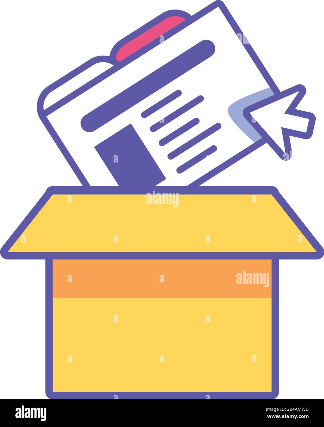 elements of the digital world on white background vector illustration ...