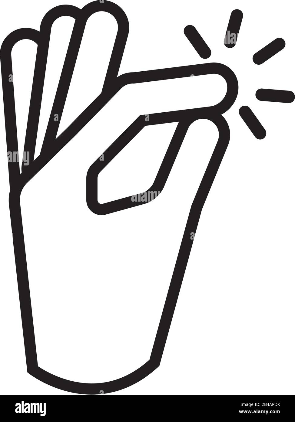 hand snapping fingers signal line style Stock Vector Image & Art - Alamy