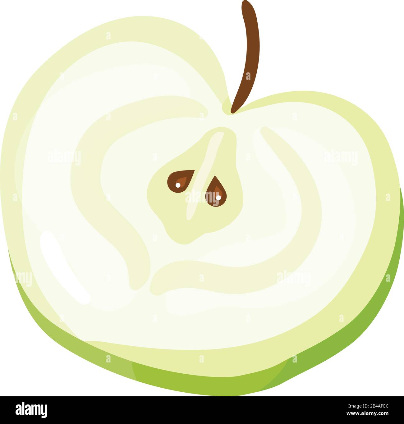 Apple slice isolated on Stock Vector Images - Alamy