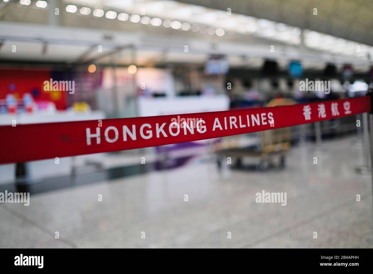 Hong Kong, China. 06th Mar, 2020. A view of Barrier tapes at Hong Kong ...