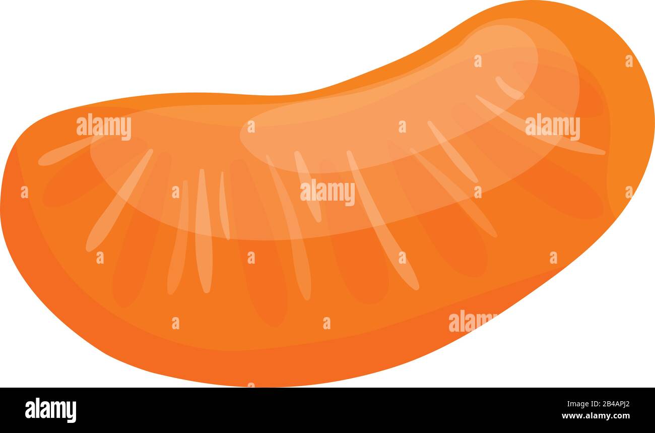 fresh slice tangerine on white background - vector Stock Vector Image ...