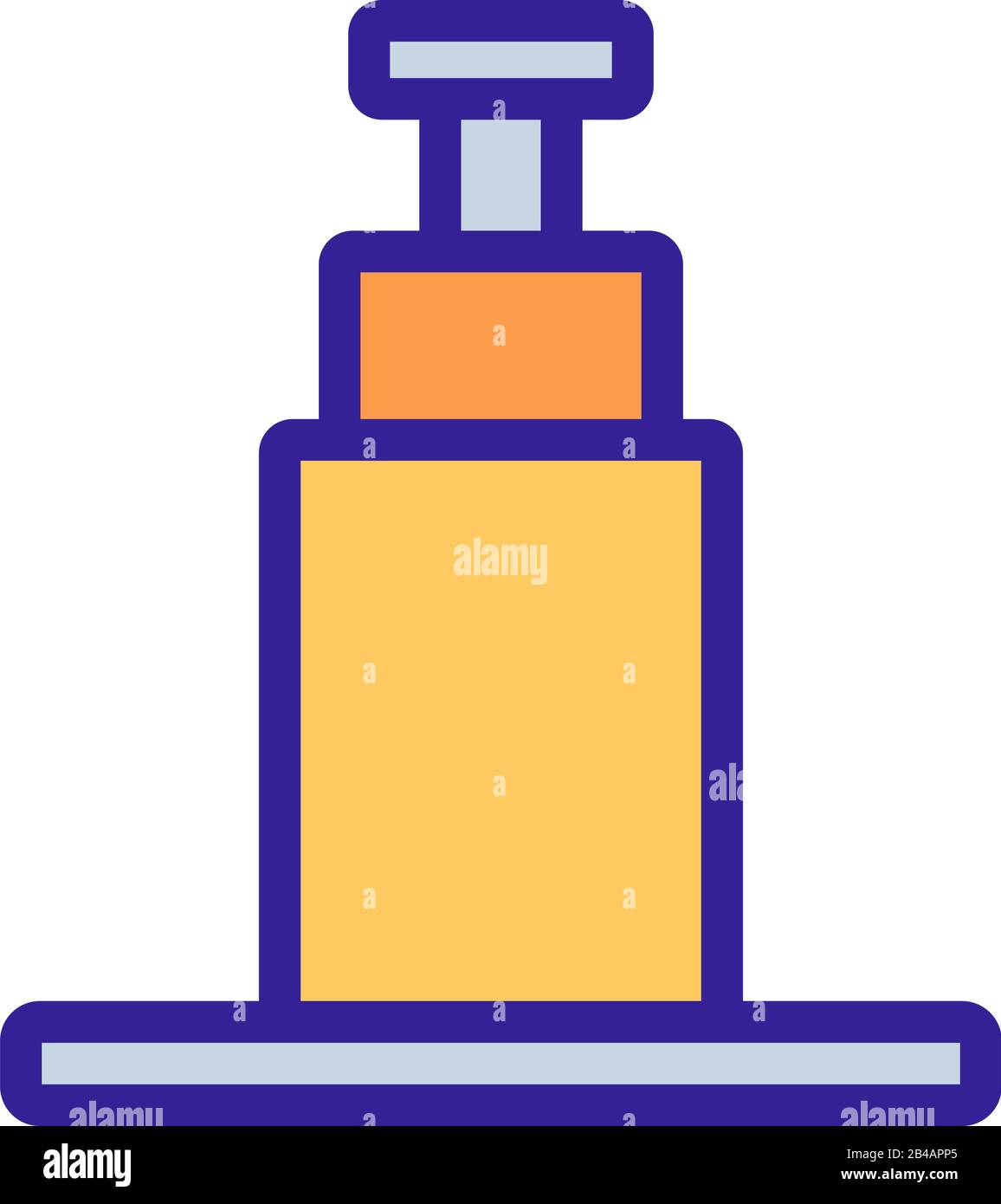 hydraulic jack icon vector. Isolated contour symbol illustration Stock ...