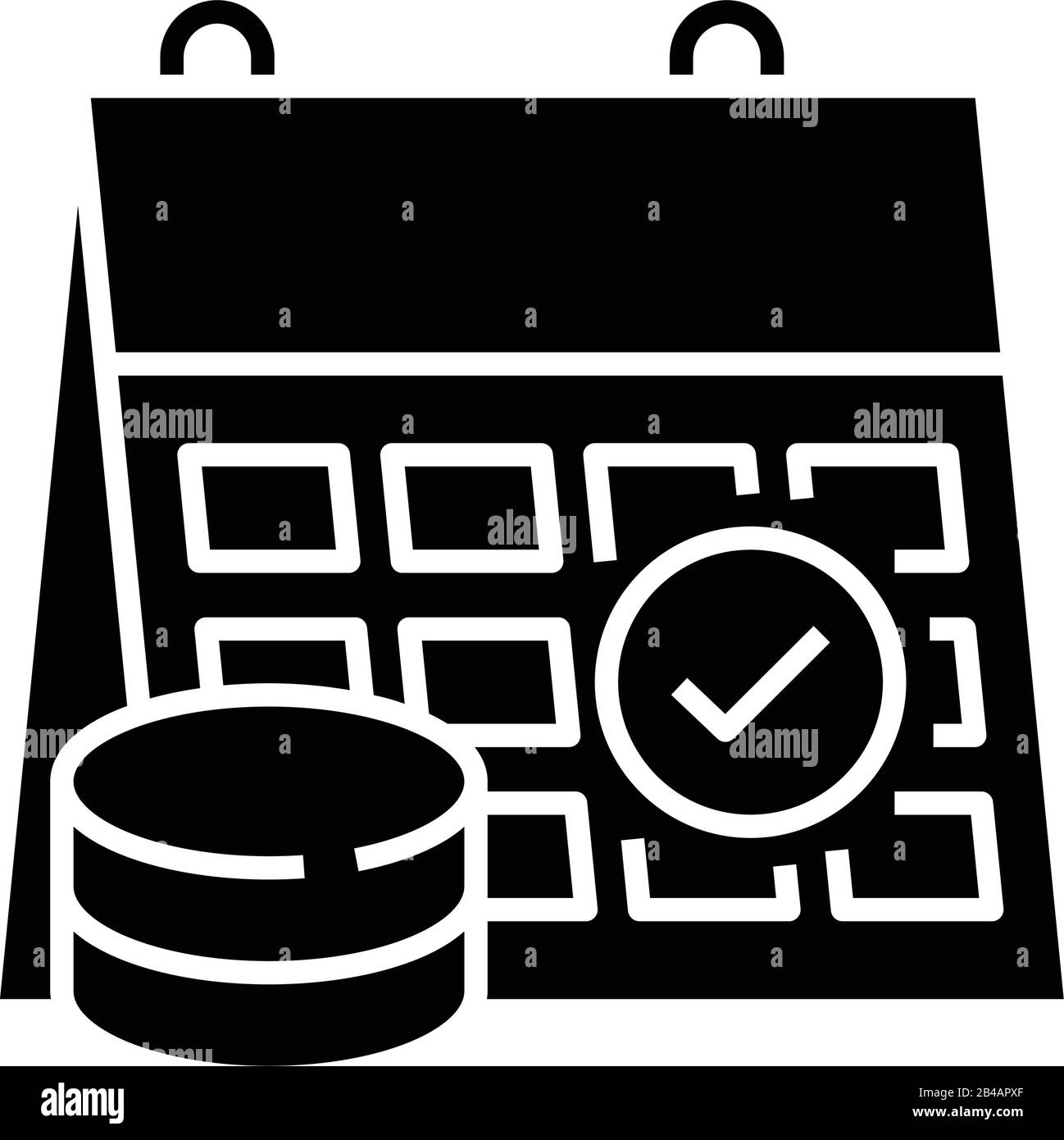Solving task black icon, concept illustration, vector flat symbol ...