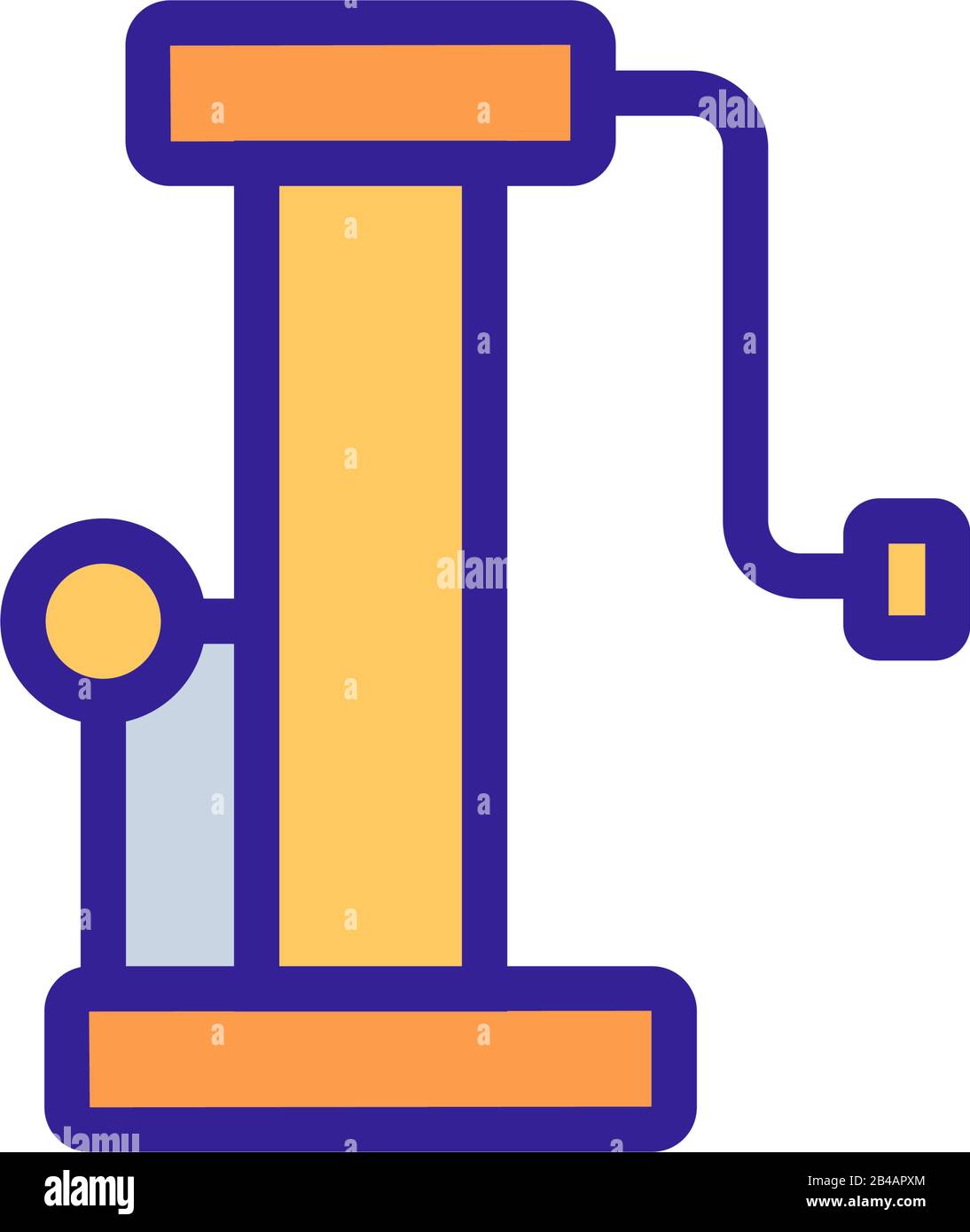 Car jack-screw icon vector. Isolated contour symbol illustration Stock ...