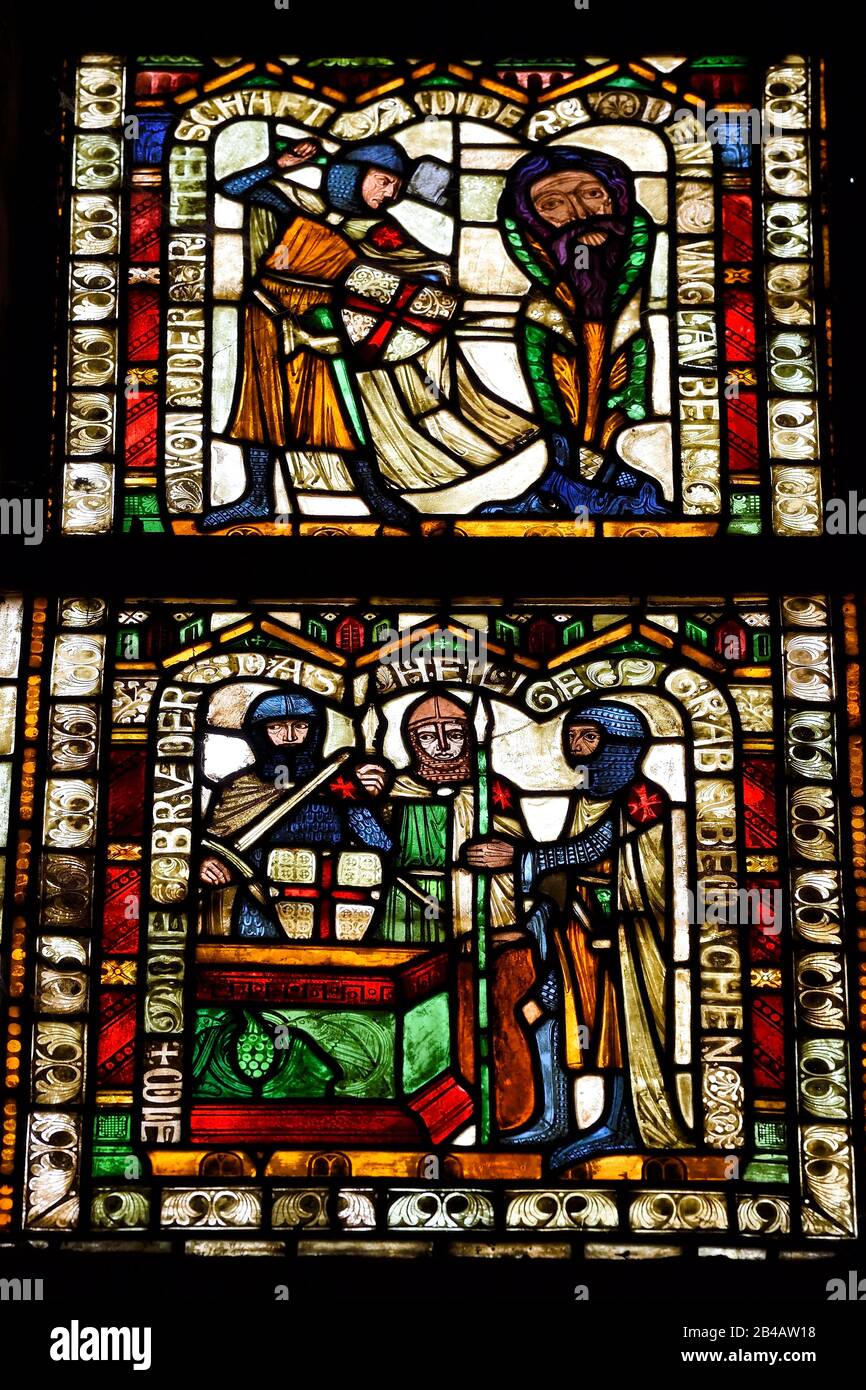 France, Moselle, Metz, Chapel of the Knights Templar, unique remnant of ...