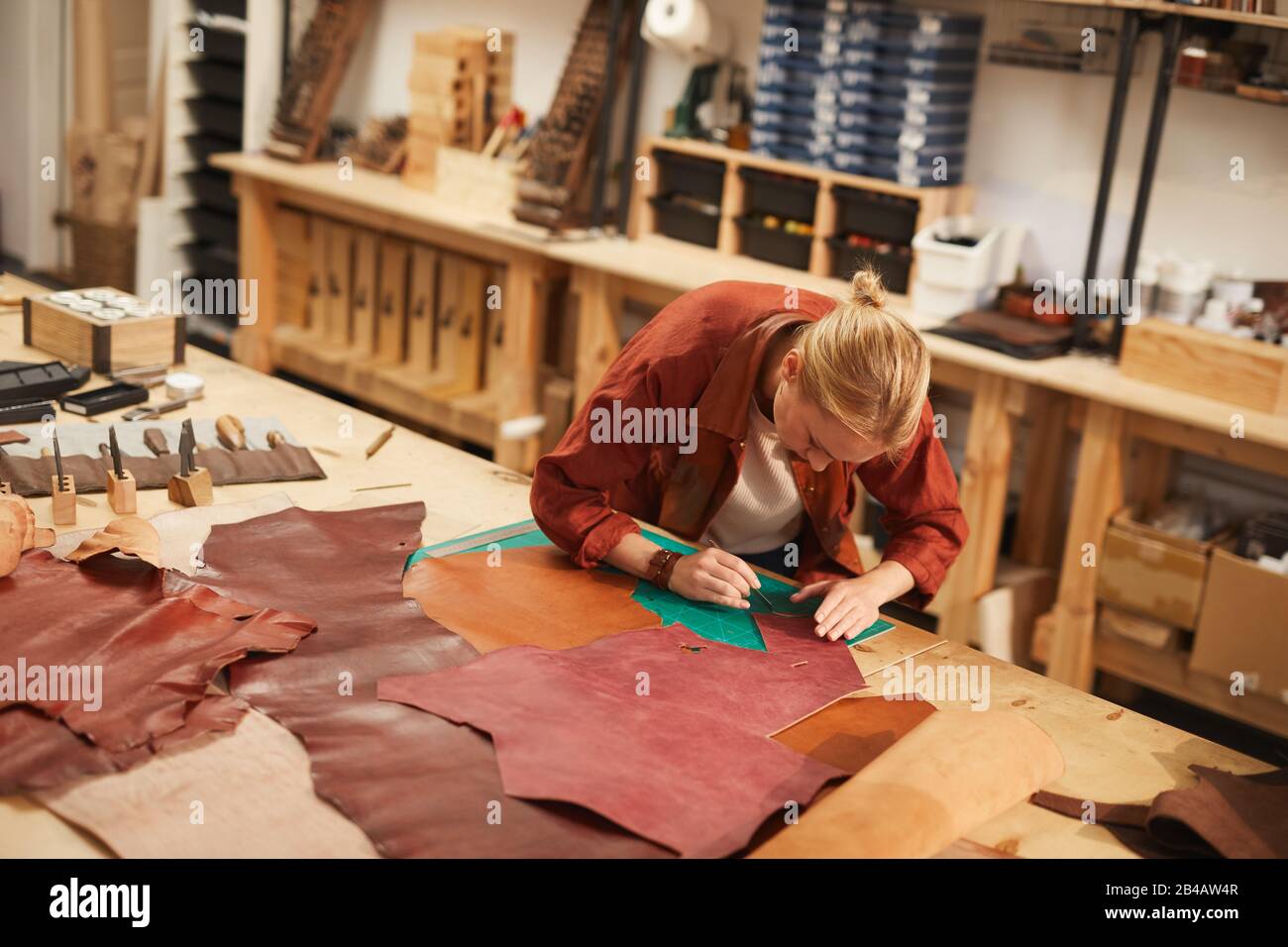 Leather punching tools hi-res stock photography and images - Alamy