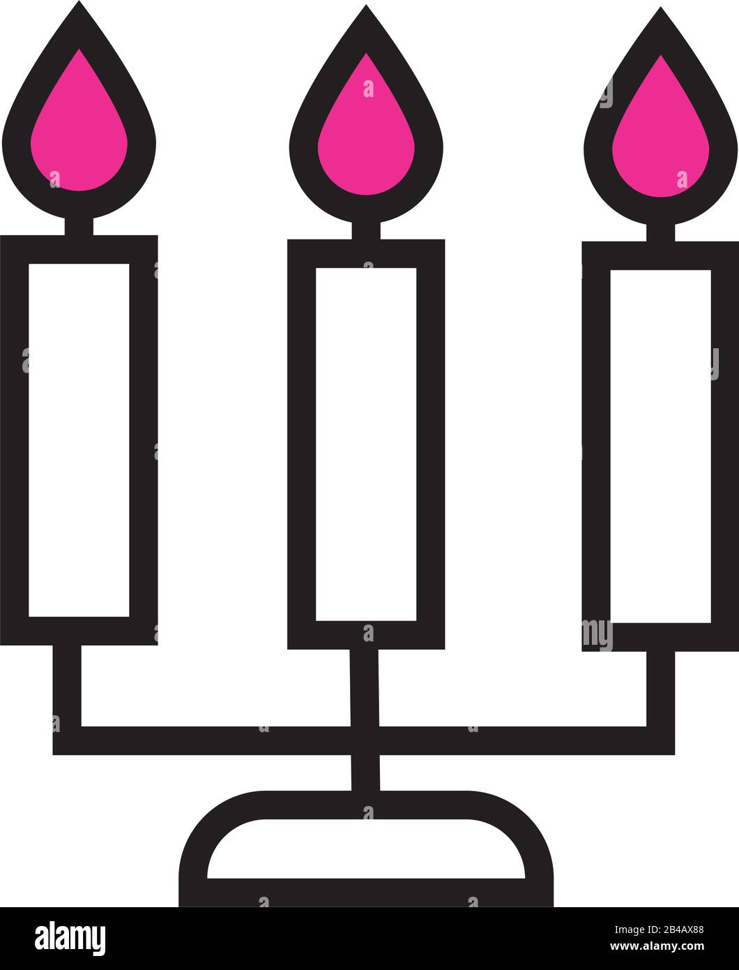 Candle flame in night candles Cut Out Stock Images & Pictures - Alamy