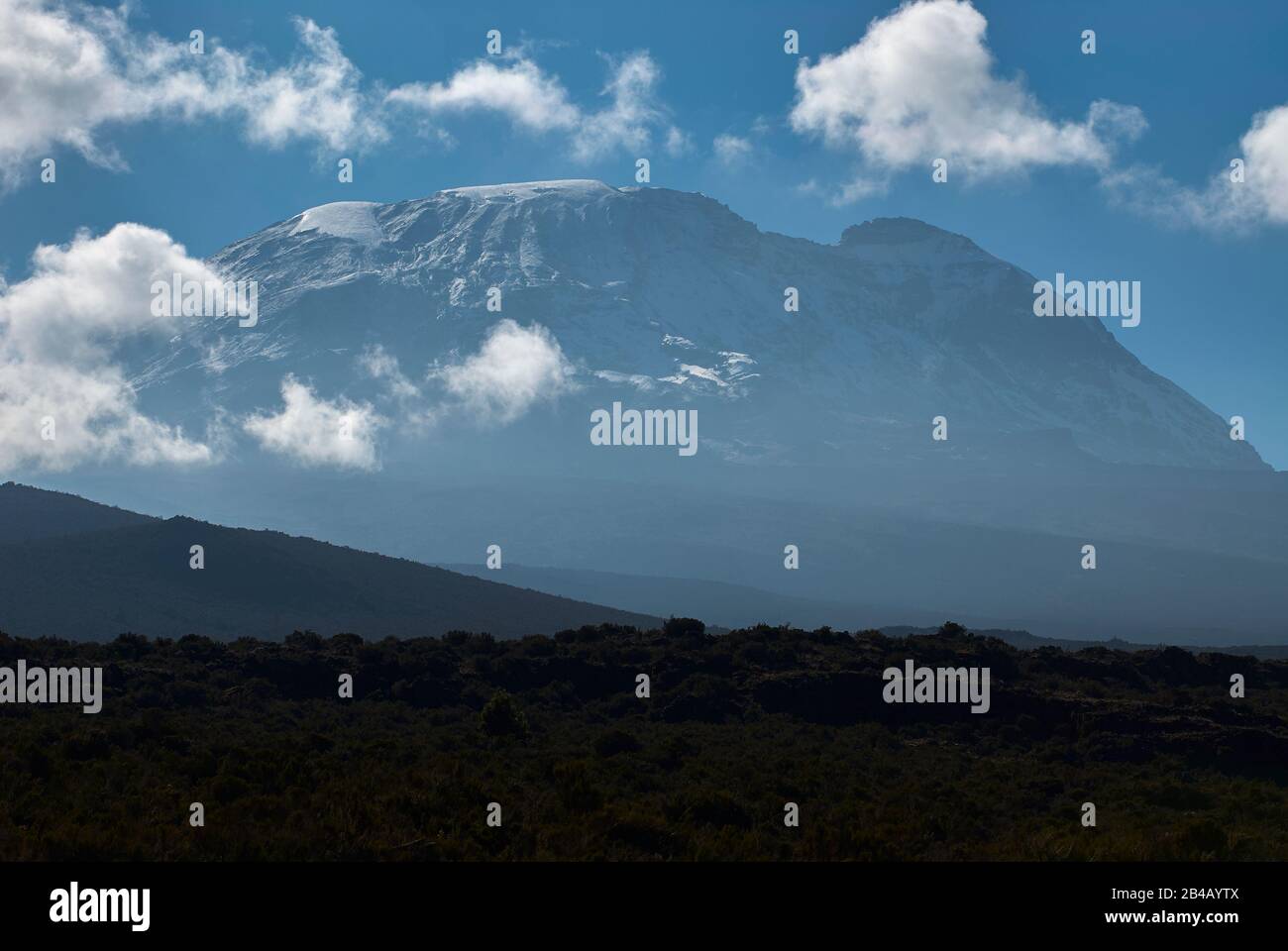 Mt Kilimanjaro's Kibo peak, seen from the Shira Plateau Stock Photo - Alamy