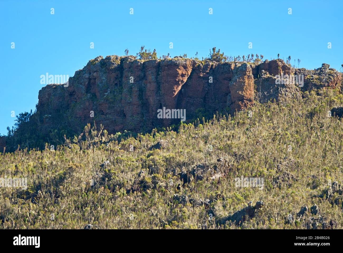 Eroding rocks on Shira plateau, Mt. Kilimanjaro's eldest of three peaks ...