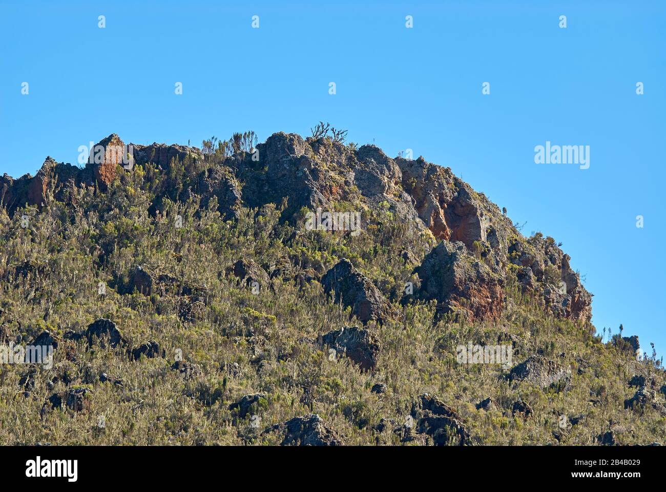 Eroding rocks on Shira plateau, Mt. Kilimanjaro's eldest of three peaks ...