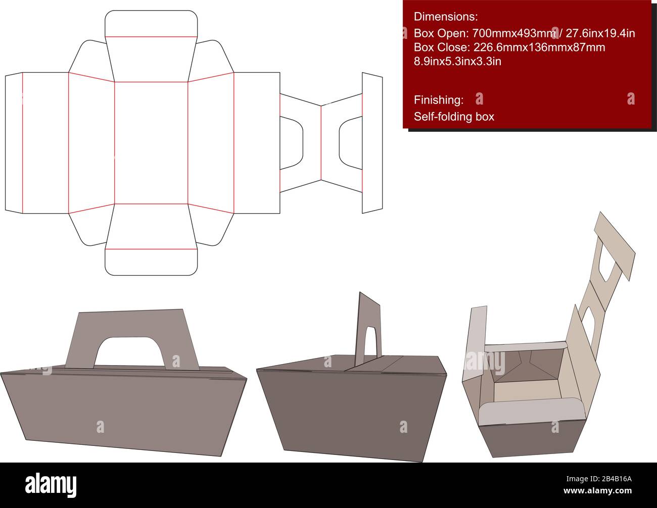 Printable box template hi-res stock photography and images - Alamy