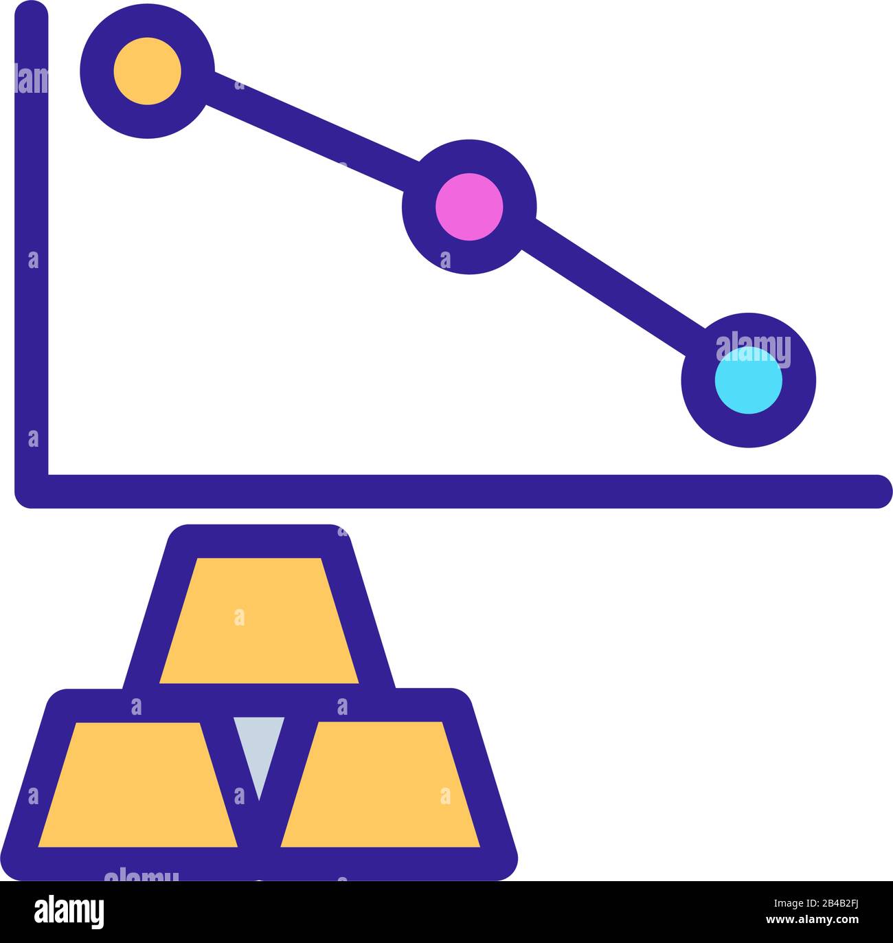 Gold course icon vector. Isolated contour symbol illustration Stock ...