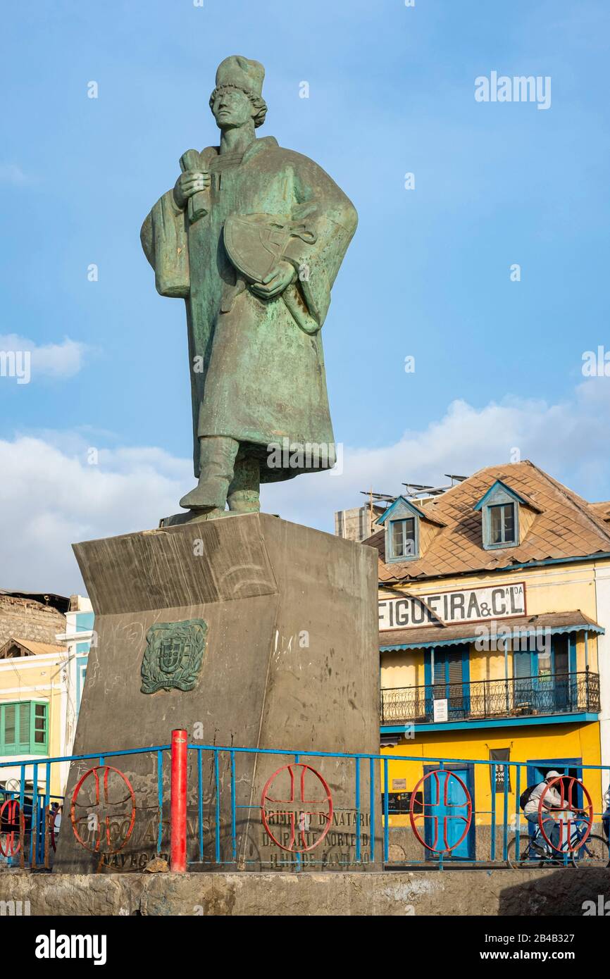 Cape Verde, Sao Vicente island, Mindelo, tribute to Diogo Afonso ...