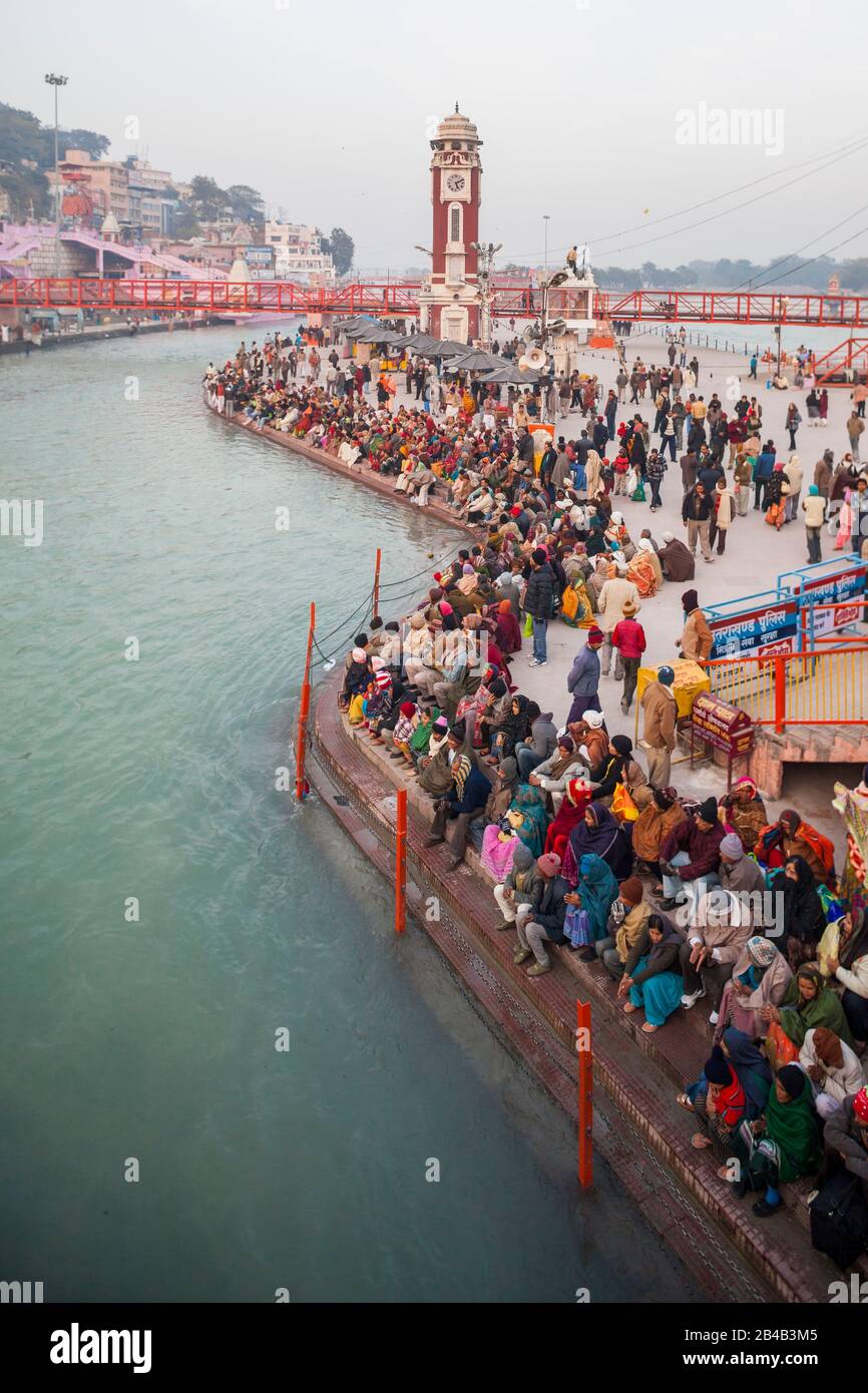 India, Uttarakhand, Haridwar, holy city of hinduism, Kumbh Mela Hindu ...