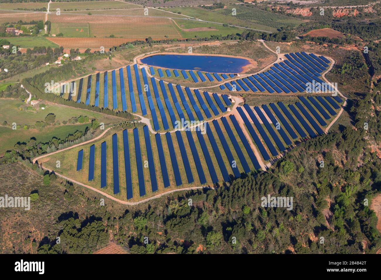 France, solar panel (aerial view Stock Photo - Alamy