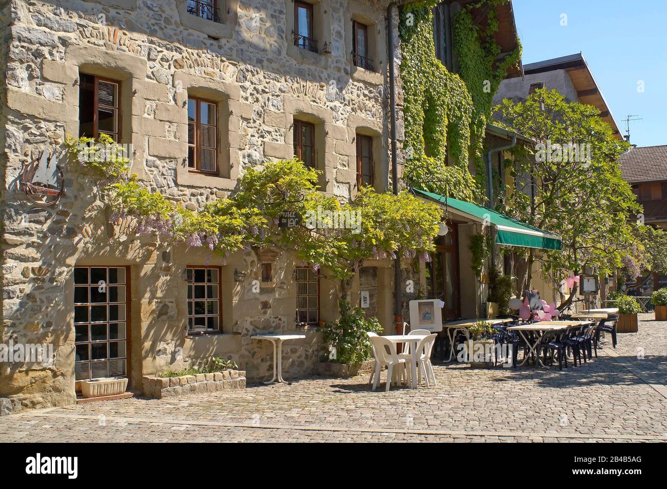 France, Haute Savoie, Nernier, fishing village, the lake museum in a ...
