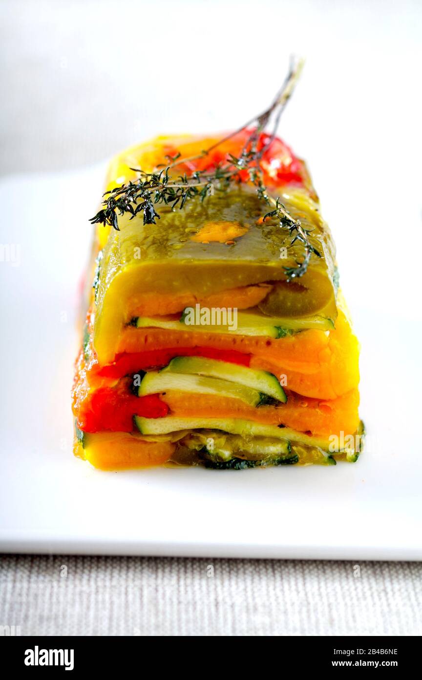 Terrine with sun vegetables Stock Photo - Alamy