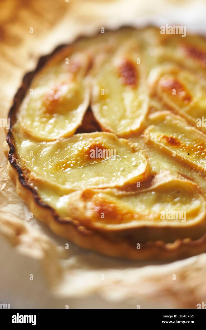 Melted cheese, maroilles cheese tart Stock Photo - Alamy
