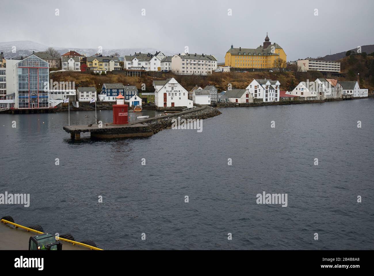 Departing from the ferry terminal Alesund, Norway Stock Photo - Alamy