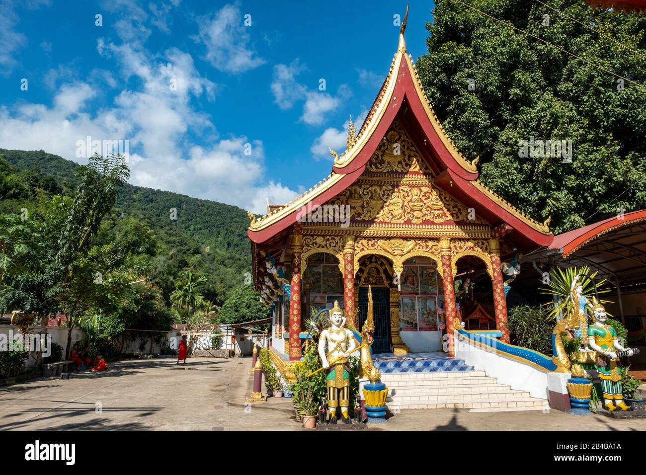 Laos, Phongsaly province, Muang Khua town, temple Stock Photo - Alamy