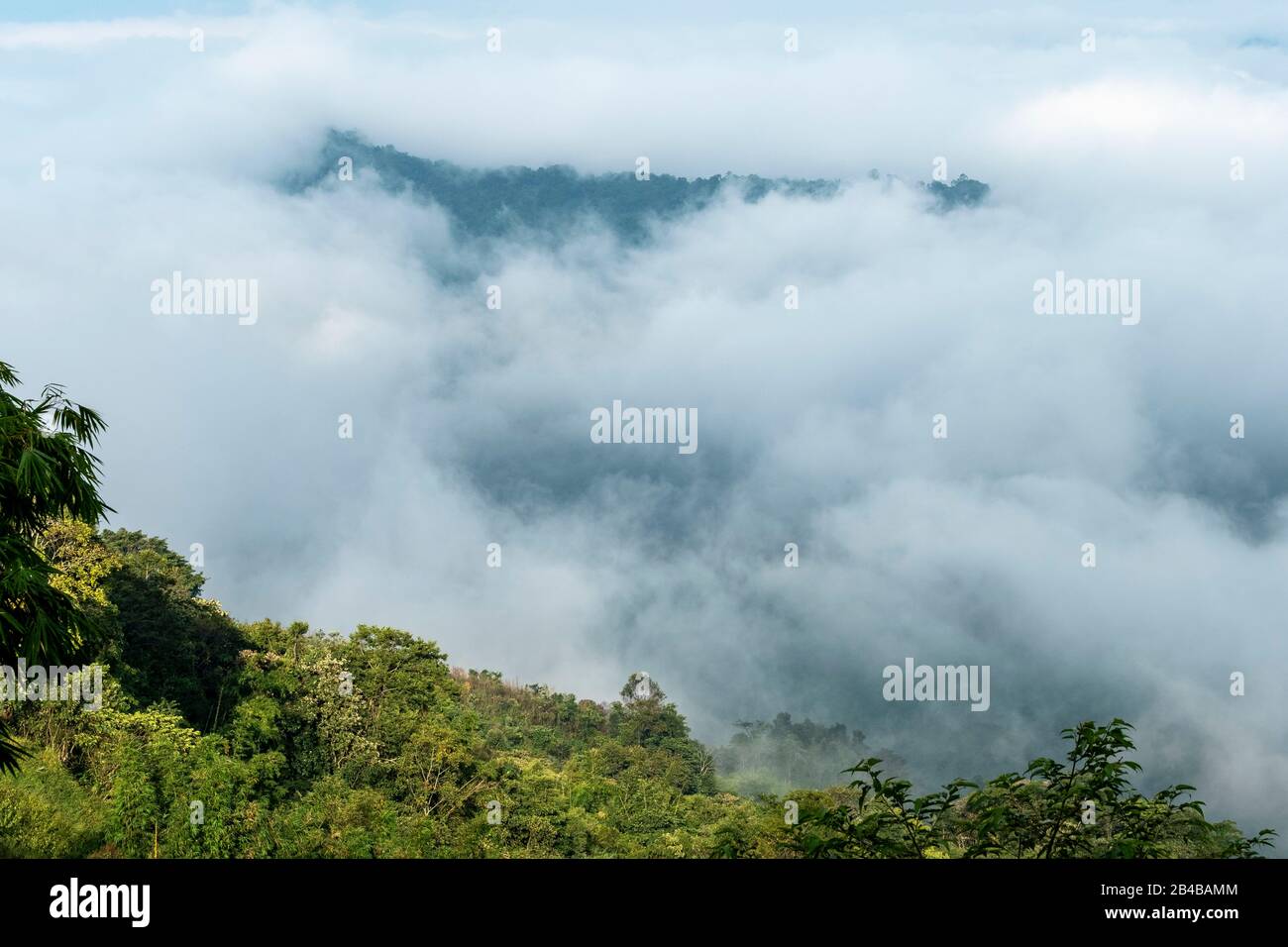 Laos, Phongsaly province, Phongsaly town, landscape Stock Photo - Alamy