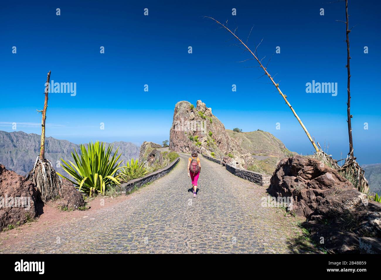 Cape Verde, Santo Antao island, the vertiginous Rope Road (Estrada da ...